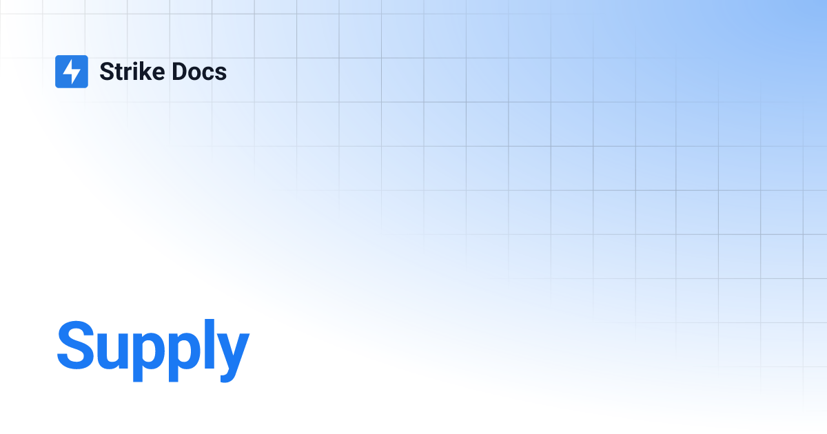 Supply | Strike Docs