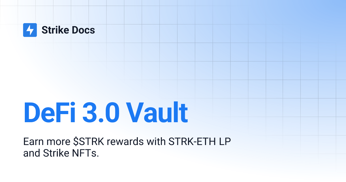 DeFi 3.0 Vault | Strike Docs